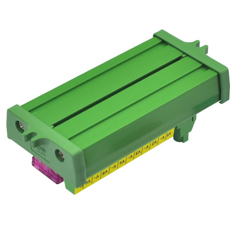 Screw Mount 6 Position DC Power Fuse Distribution Strip Module