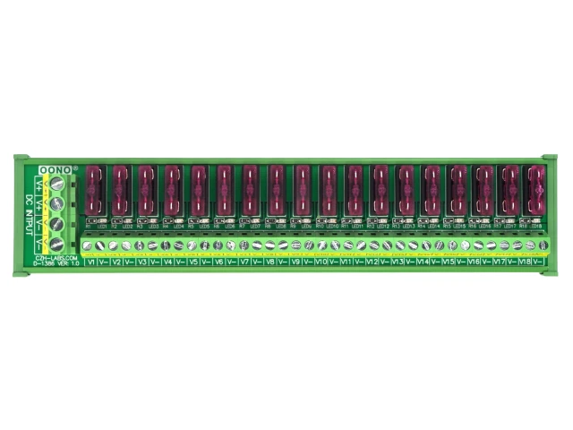 DIN Rail Mount 18 Position DC Power Fuse Distribution Strip Module