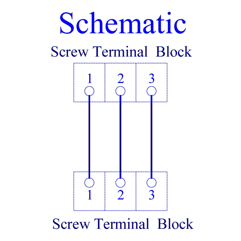 DIN Rail Mount 90Amp 600V 3 Position Screw Terminal Block Distribution ...
