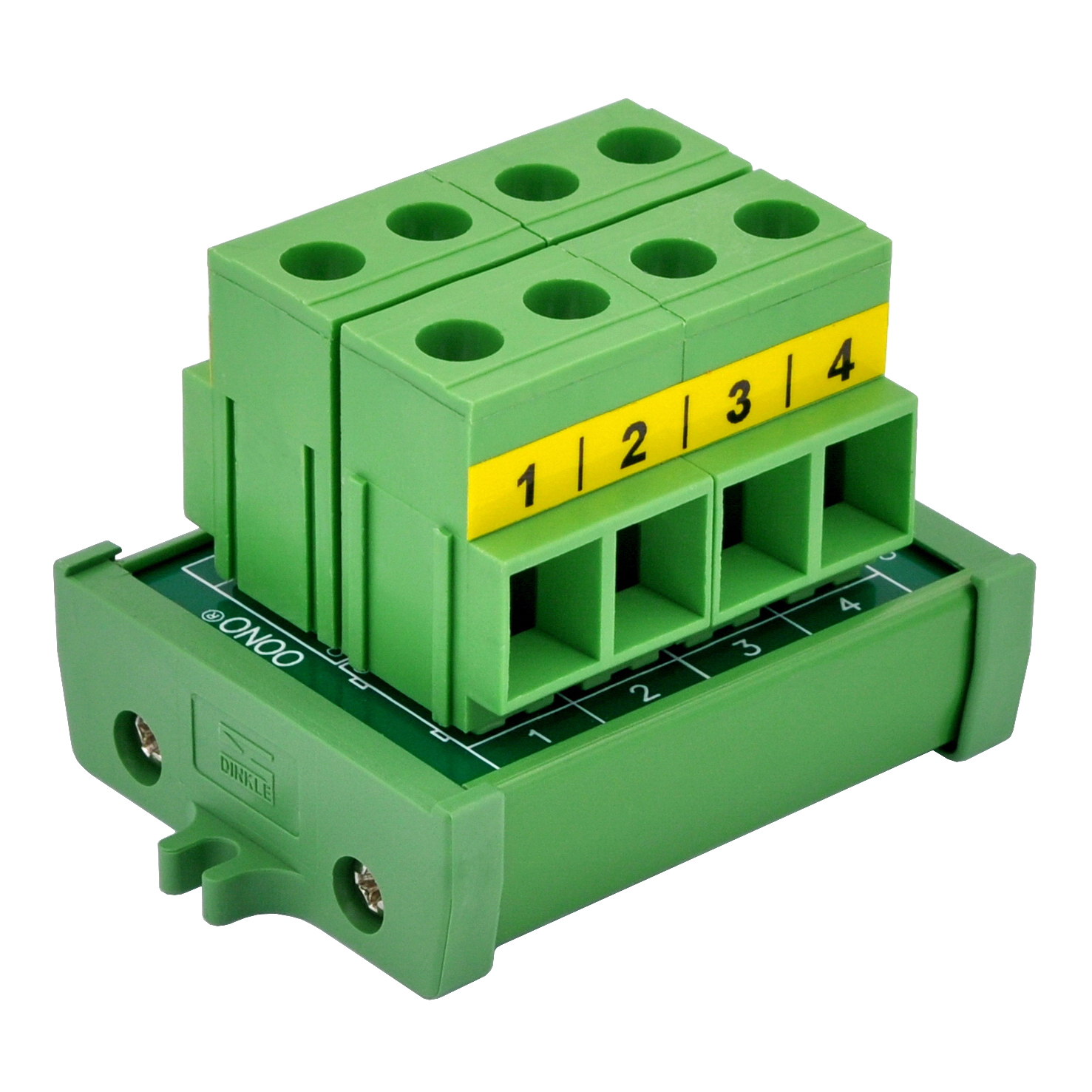 Screw Mount 52Amp 300V 4 Position Screw Terminal Block Distribution Module