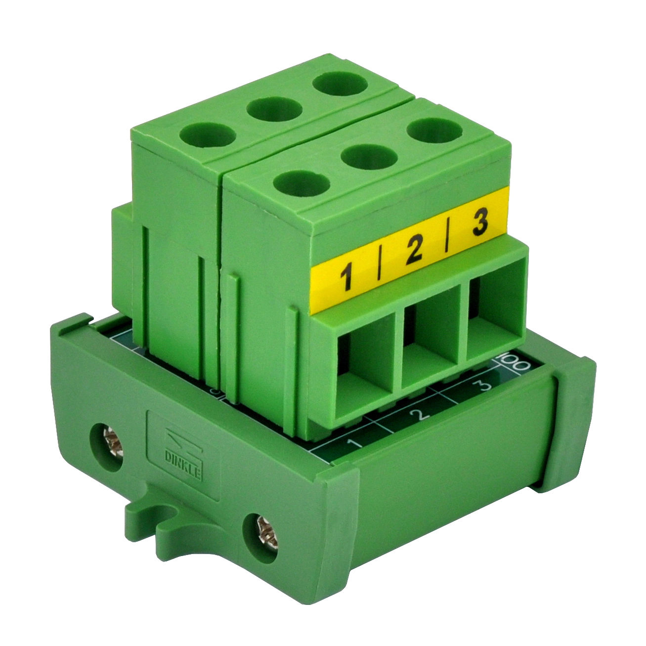 Screw Mount 52Amp 300V 3 Position Screw Terminal Block Distribution Module