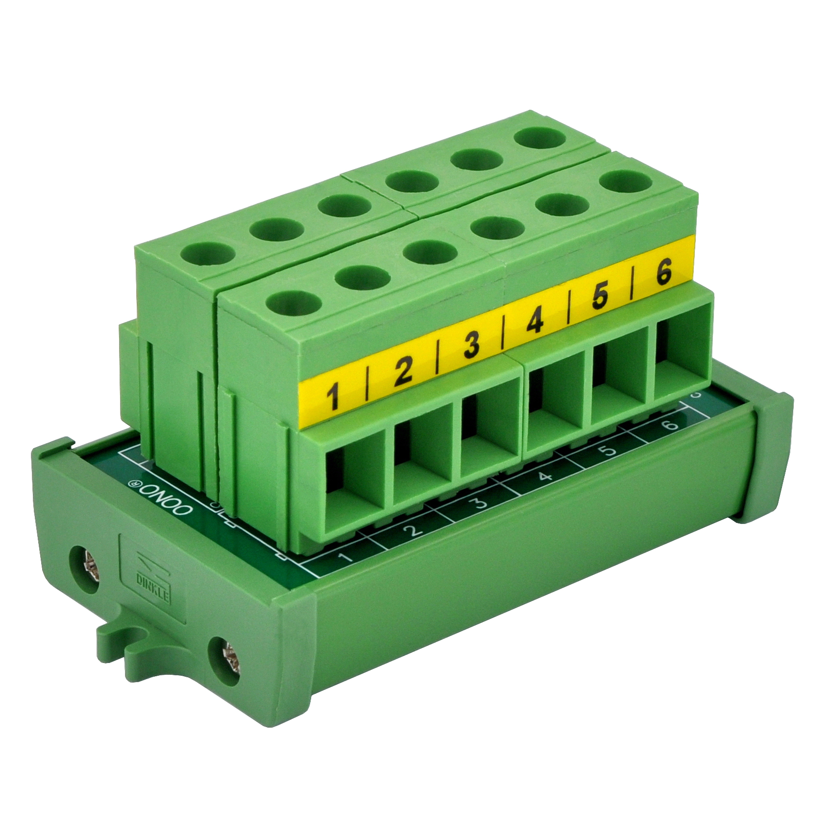 Screw Mount 52Amp 300V 6 Position Screw Terminal Block Distribution Module