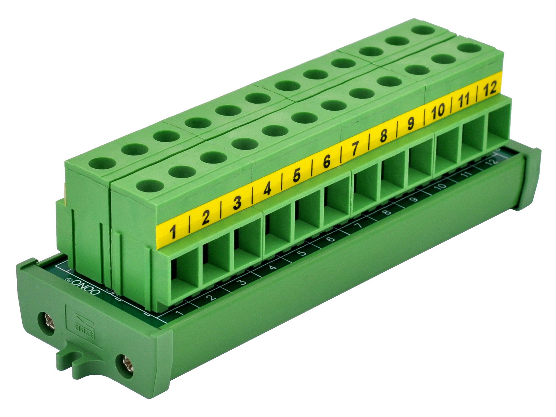 Screw Mount 52Amp 300V 12 Position Screw Terminal Block Distribution Module