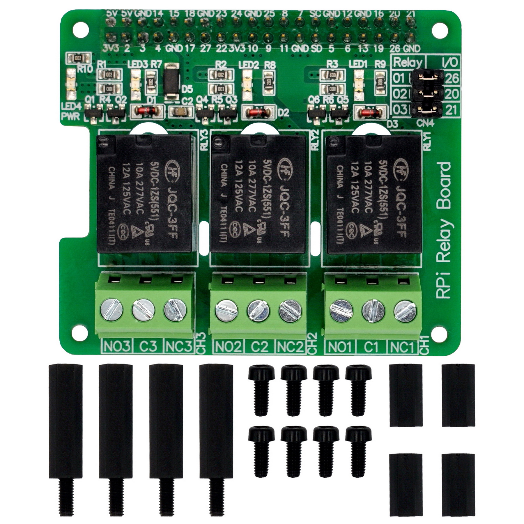 Electronics-Salon RPi Power Relay Board Expansion Module, for Raspberry ...