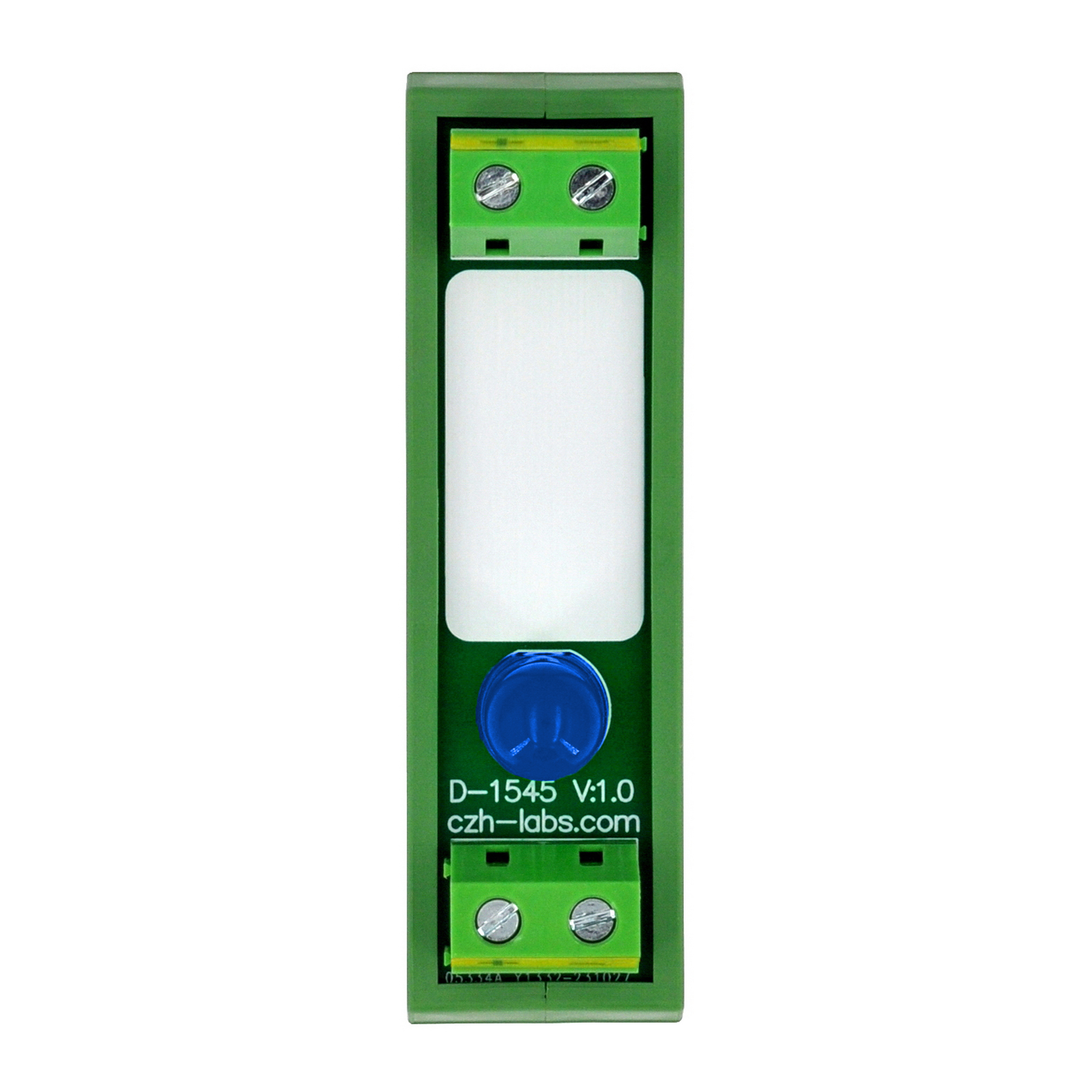 DIN Rail Mount AC/DC 5-32V 1 Channel Blue 10mm LED Indicator Light Module