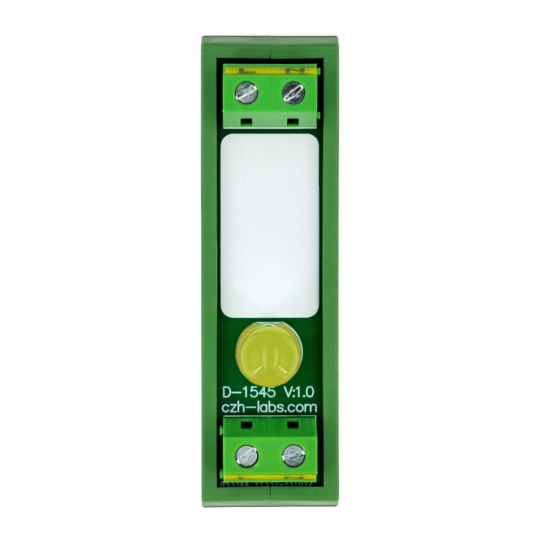 DIN Rail Mount AC 60-280V 1 Channel Yellow 10mm LED Indicator Light Module