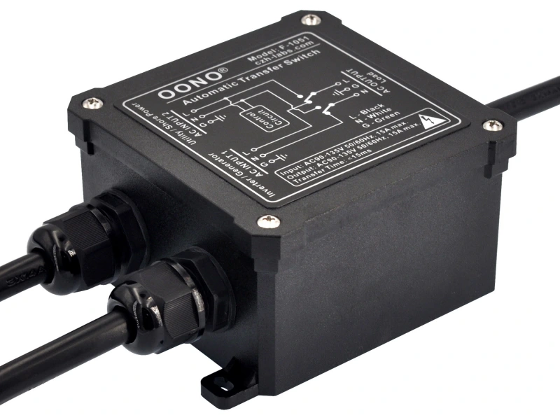 Automatic Transfer Switch, AC120V 15A IEC320 C14 C13, ATS Auto Transfer ...