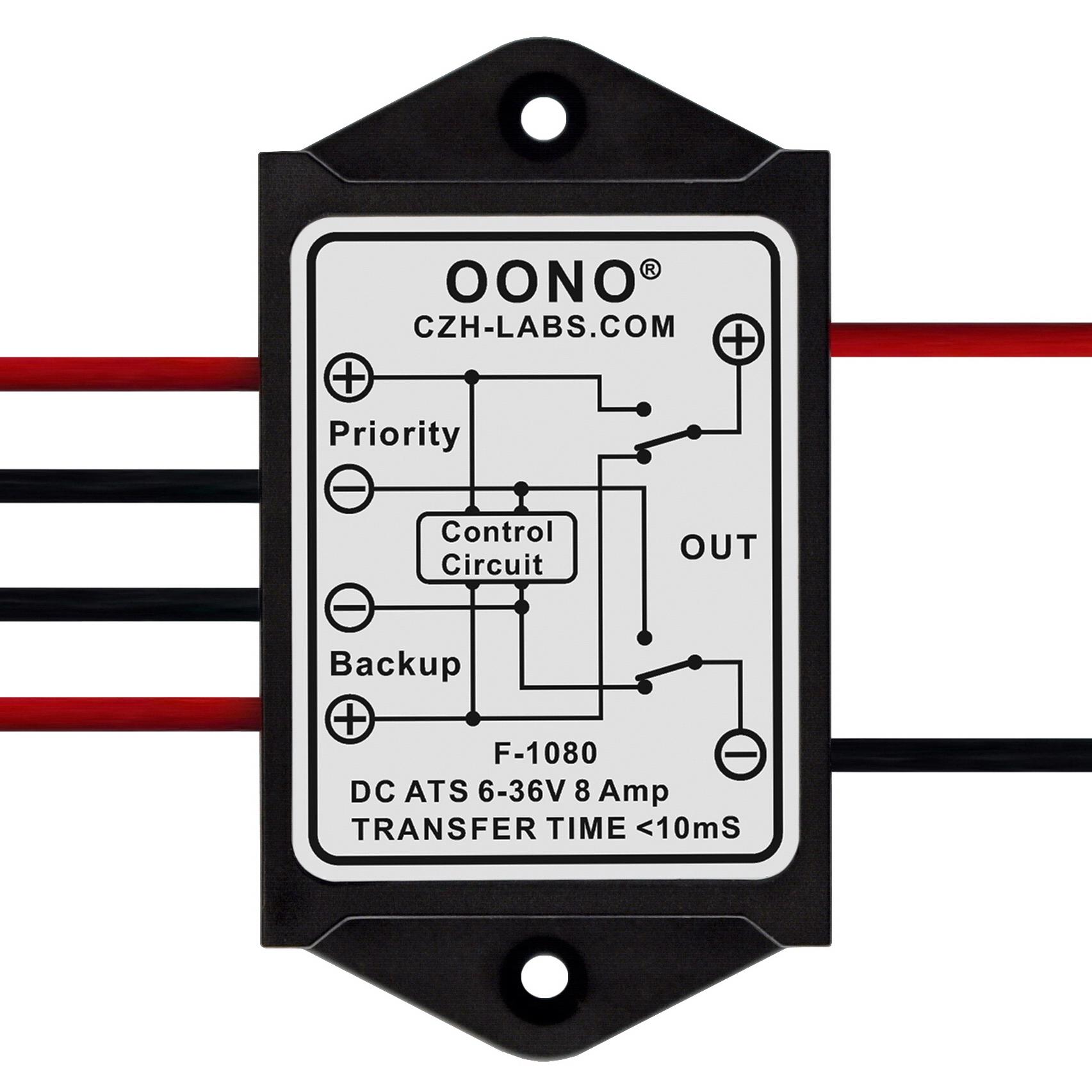 DC6-36V 8A Automatic Transfer Switch, ATS Auto Transfer Switch, OONO F-1080