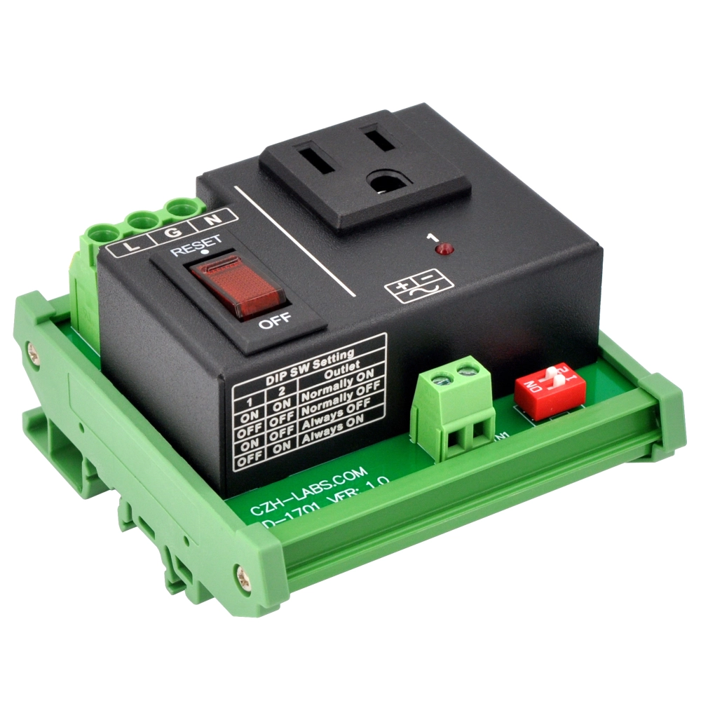 AC Power 1 Channel IoT Relay Outlet Module, DIN Rail or Screw Mounting ...
