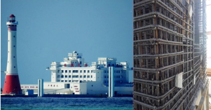 BFRP reinforced island reef concrete structure