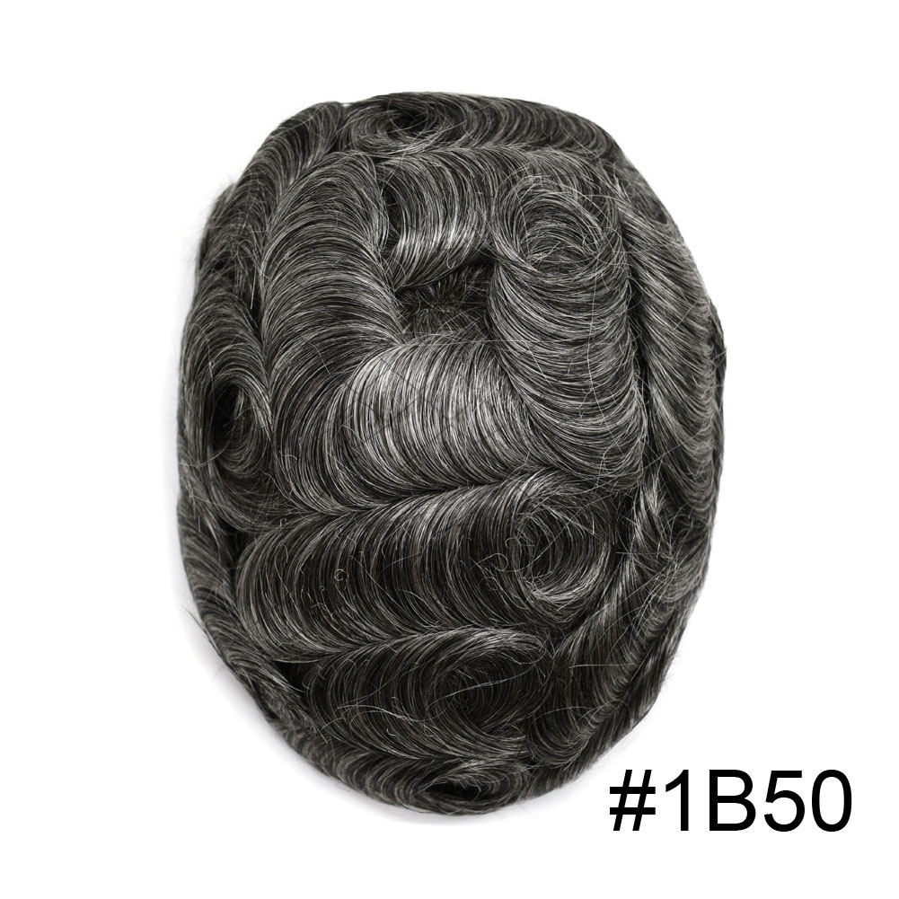 Custom Hairpiece Durable Fine Mono Men's Hair System Human Hair Lace ...