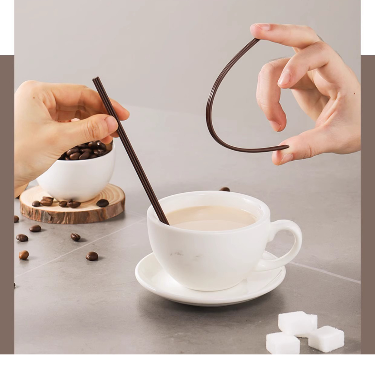 Hot drink straw