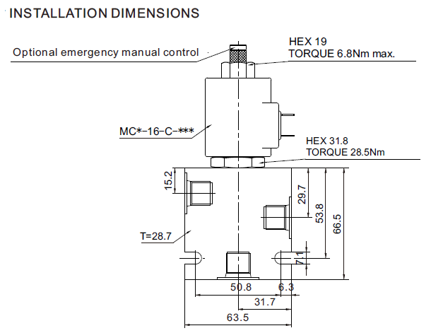 HydraForce SV58-30 SOLENOID CARTRIDGE VALVE SPOOL, 3 PORT