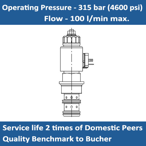 Bucher SRCB PROPORTIONAL FLOW CONTROL CARTRIDGE VALVE