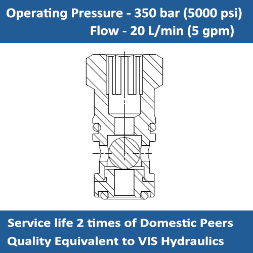 VIS Hydraulics SHV0.G14 Shuttle Valve