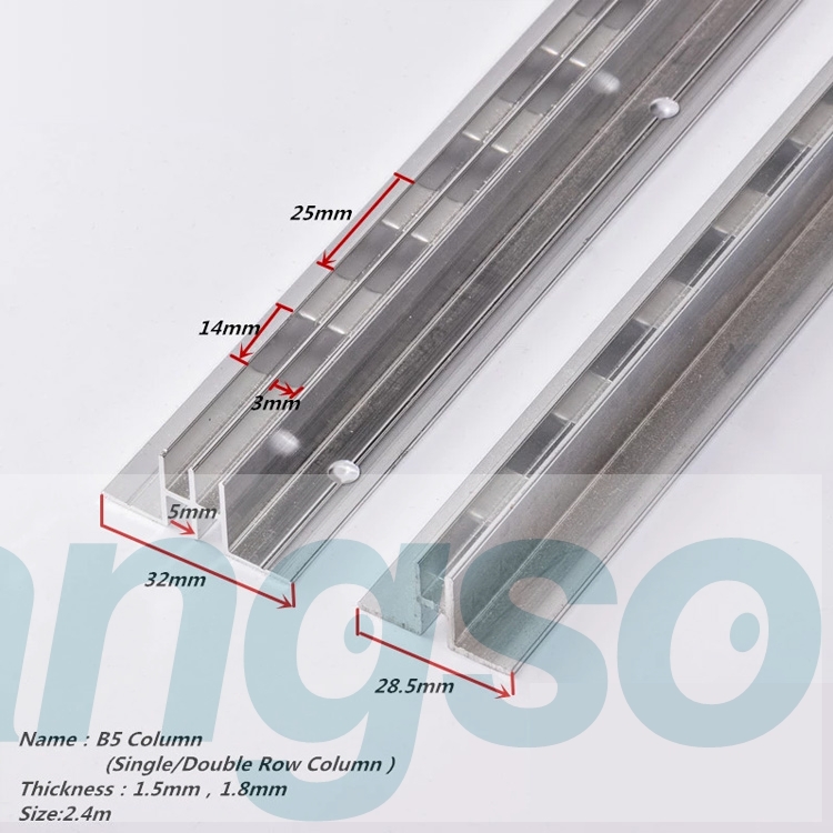 Metal AA column shelfstandardsatin /upright post for hanging brackets ...