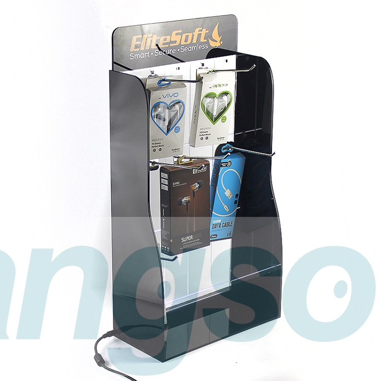 Custom Counter Top Acrylic Mobile Cell Phone Charger Display Case ...