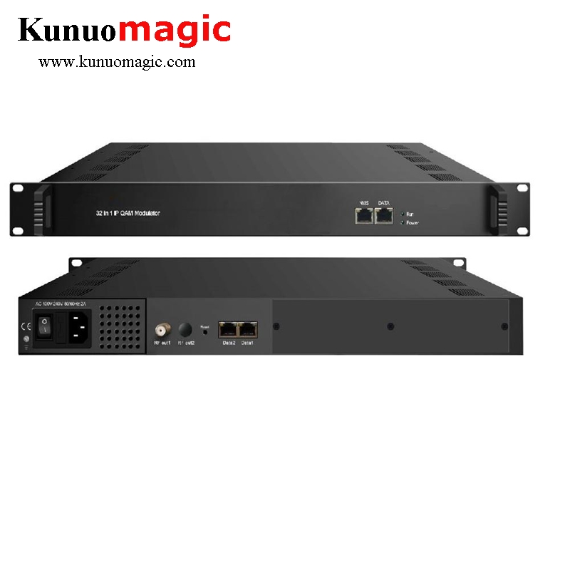 Digital cable tv system IP to QAM RF modulator 32 channels with ...