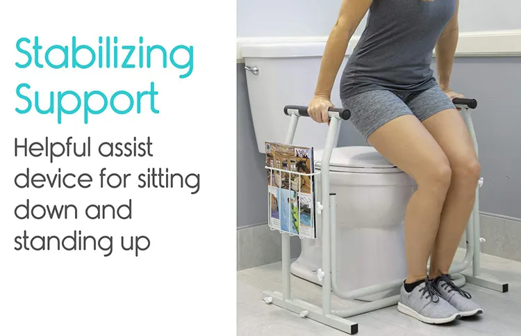 Bathroom Bariatric Toilet Safety Frame Assist Handrails Grab Bars ...