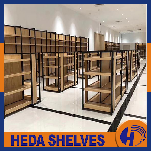 Supermarket Wooden Display Rack | Heda Shelves