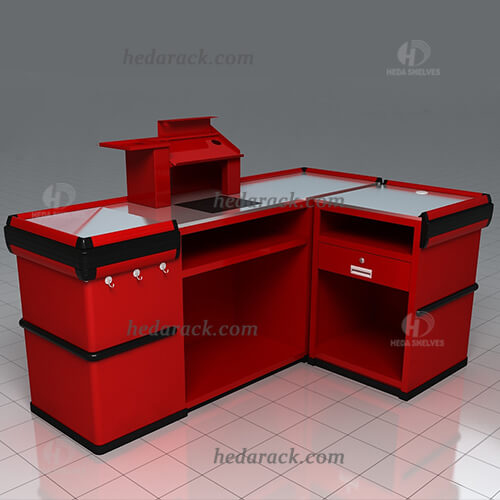Electric Checkout Counter forRetail Store-Heda Shelves