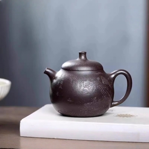 110cc chinese Yixing Handmade Zisha Purple Clay Zi Ni teapot "Da Bin ...