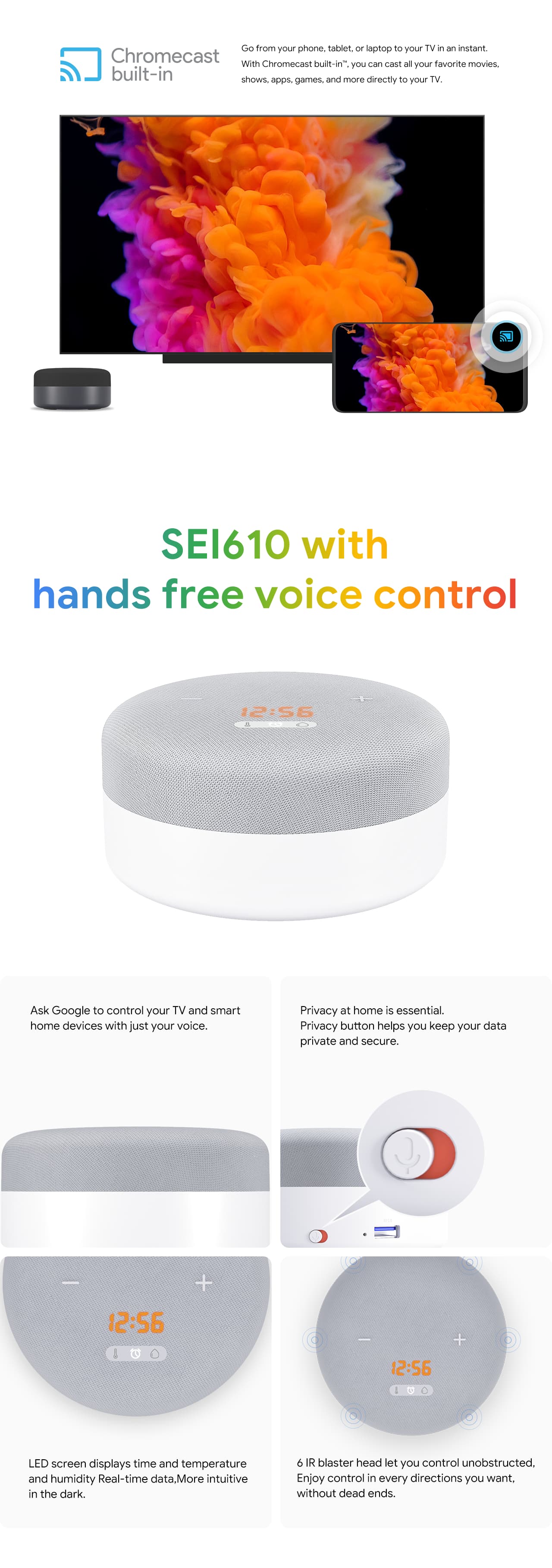 4K HDR Android TV Far-Field Smart Speaker - Certified Android TV OEM ...