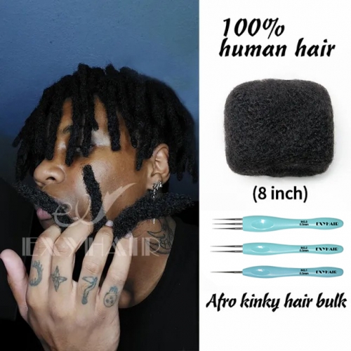 Afro Knky Hair Bulk 100% Human Hair for Dreadlocks Twisting and Braiding