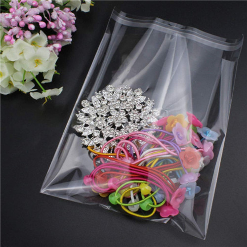 Transparent Plastic Packing Bag Double Layer Opp Adhesive Sticker Self ...