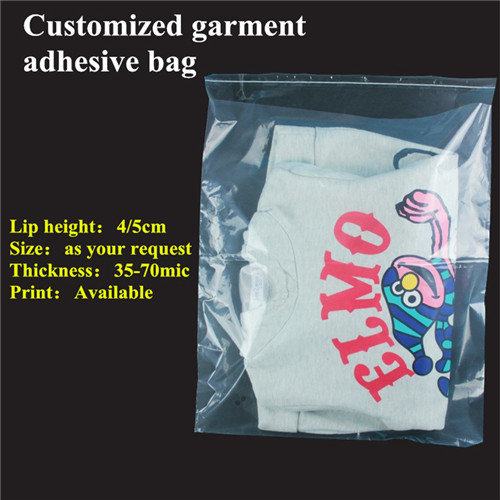 Transparent Plastic Packing Bag Double Layer Opp Adhesive Sticker Self ...