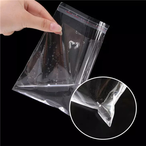 Transparent Plastic Packing Bag Double Layer Opp Adhesive Sticker Self ...