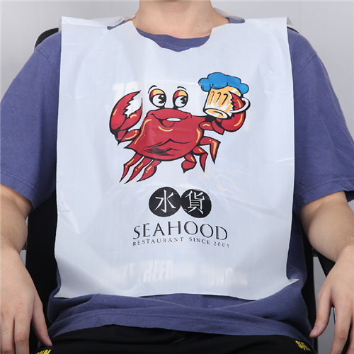Manufacturer Custom Disposable Plastic Bibs Printing Lobster Crab Bib ...