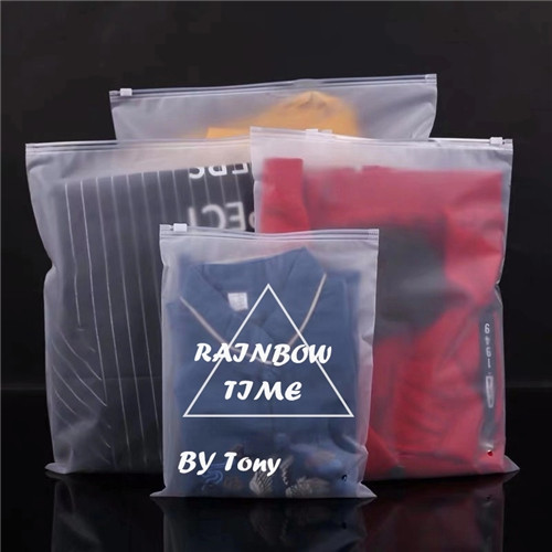 Custom Matte Print Poly Zipper Lock Frosted Plastic Packing Zipper ...