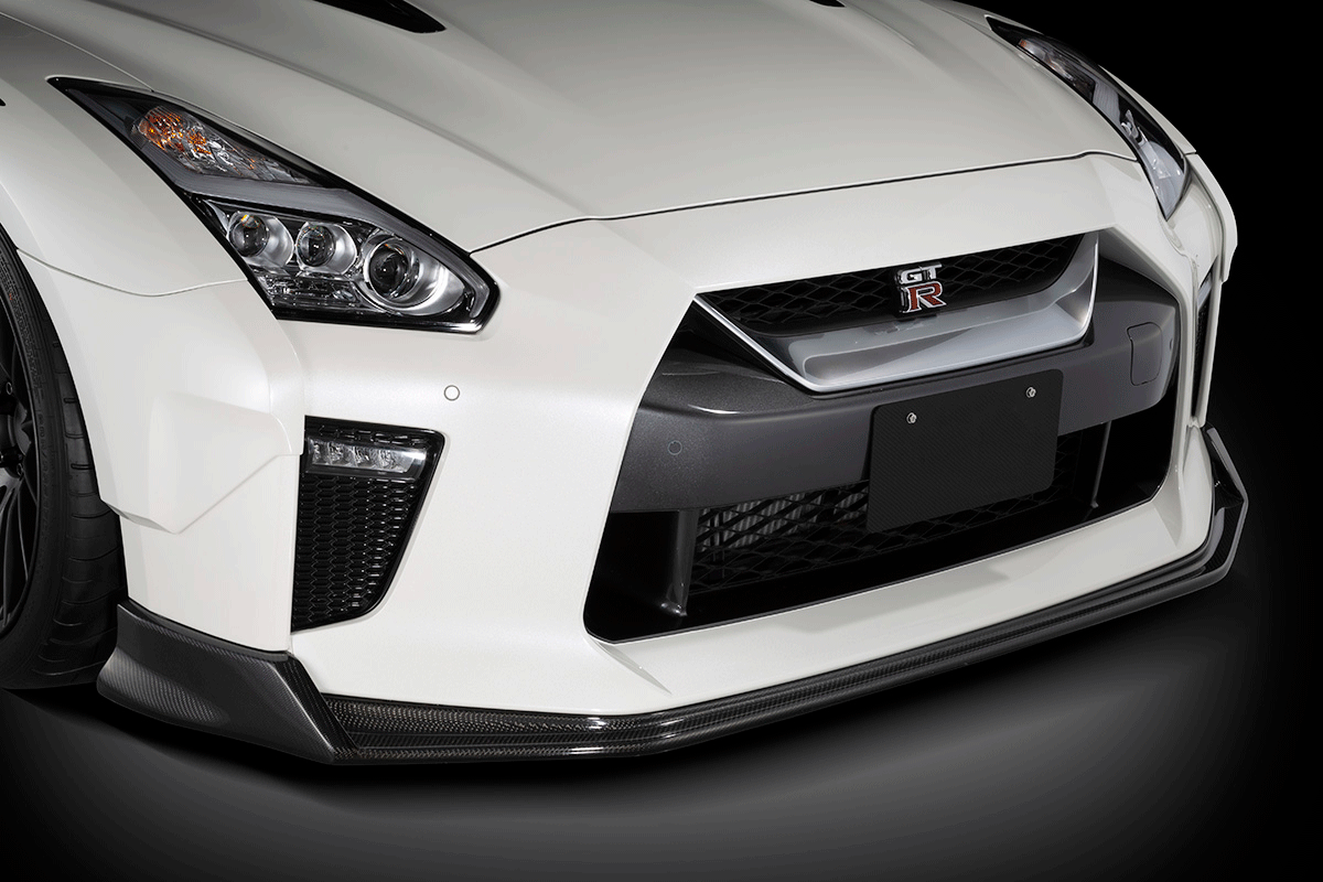 BLITZ AEROSPEED STYLE CARBON FIBER FRONT LIP FOR NISSAN R35 GTR 2017 ...
