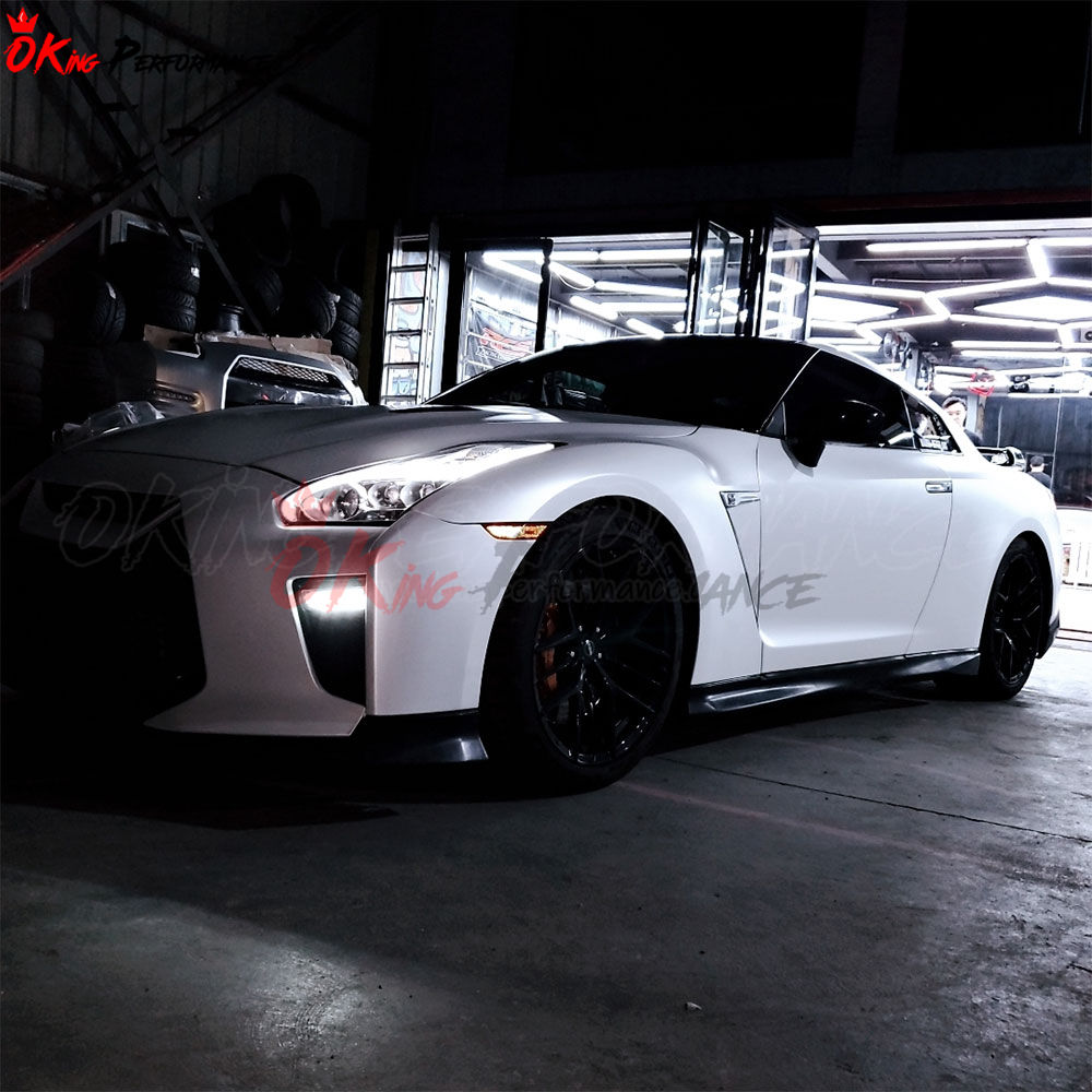 front bumper headlight blackened version for nissan r35 gtr 2008 2019