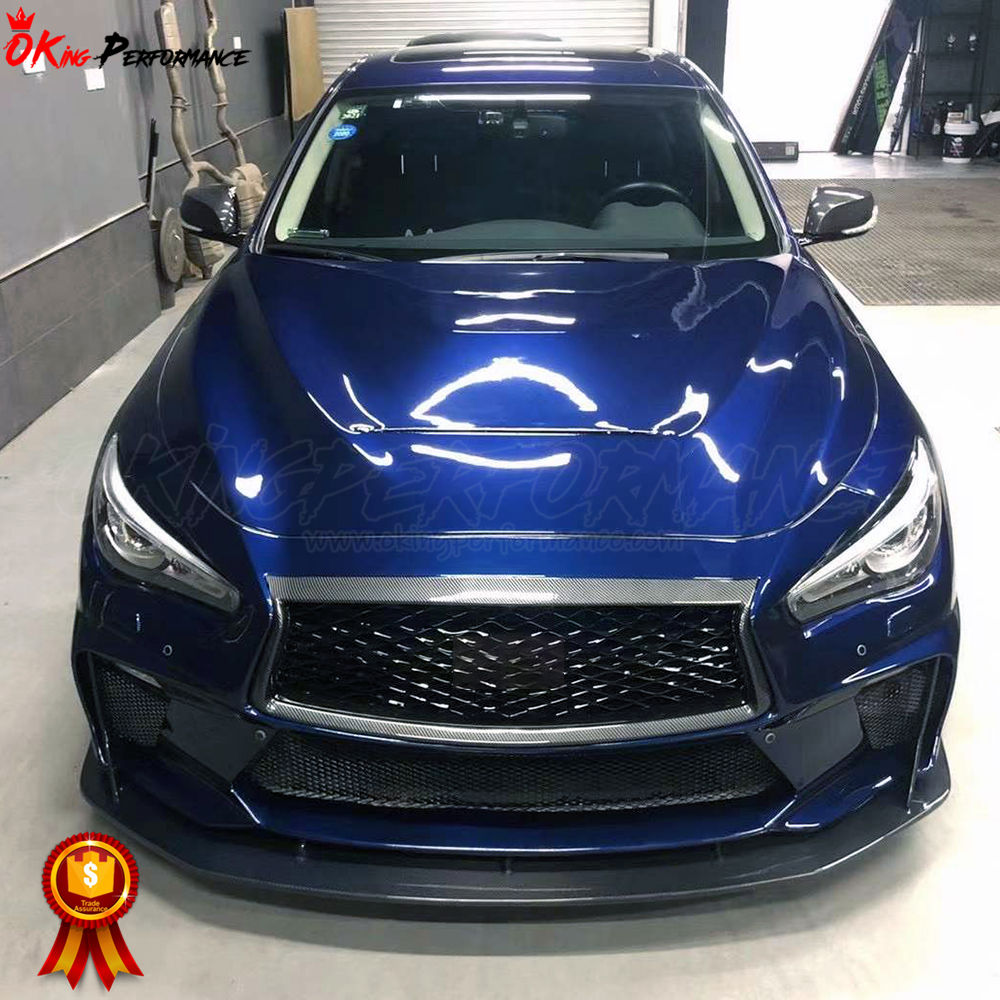 gts style honeycomb carbon fiber cfrp hood bonnet for infiniti q50 2013 ...
