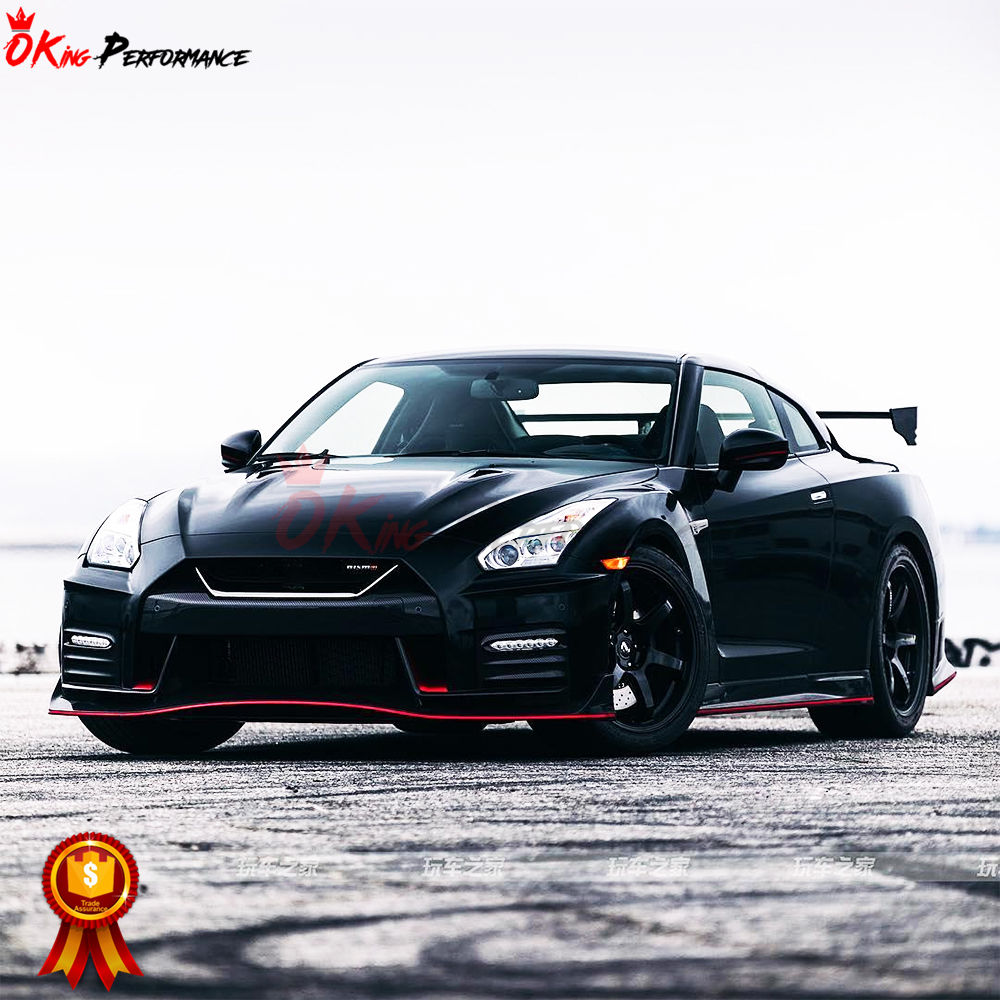 17ver nismo style partial carbon fiber cfrp front bumper for nissan r35 ...