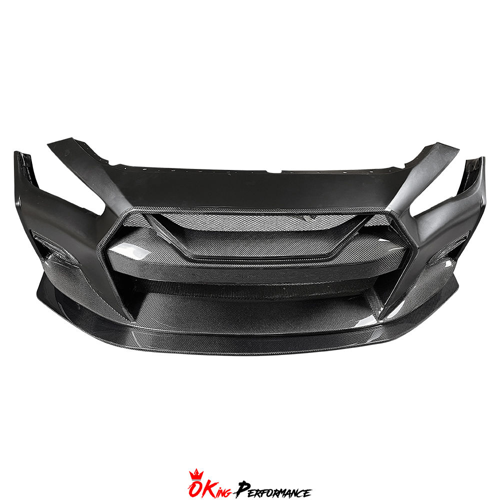 Liberty Walk Performance LB Style Half Carbon Fiber (CFRP) Front Bumper ...