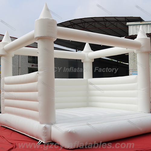 white bounce house, inflatable castle, inflatable bouncer, bounce house ...