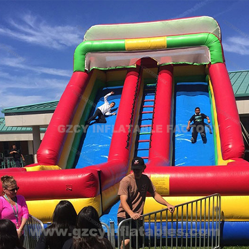 Giant Adult Kids Inflatable Pool Slide Ribbon Jumping Castle Slide
