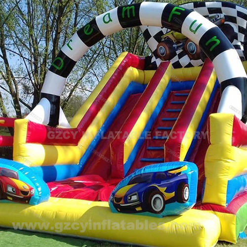 Commercial Formula 1 Double Lane Inflatable Dry Slide