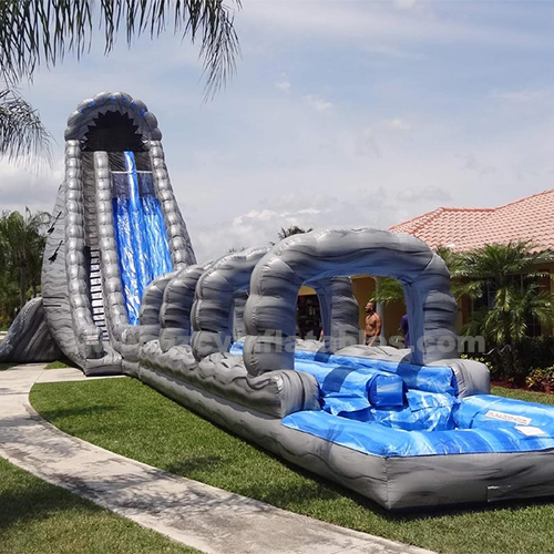 Tornado straight slide waterway, giant double lane inflatable water slide