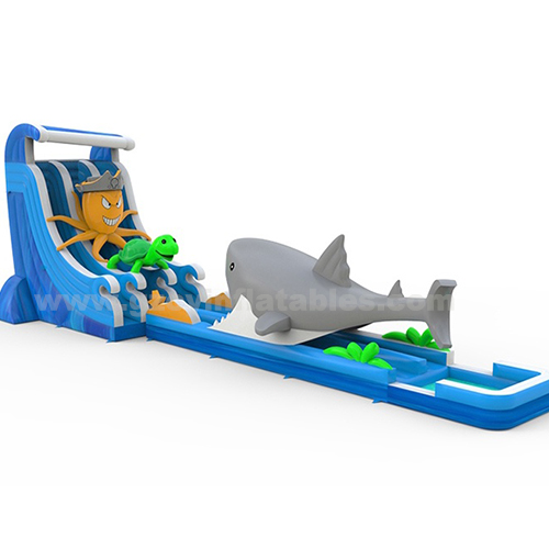 Octopus Turtle Shark Inflatable Sea Theme Amusement Park Castle Slide