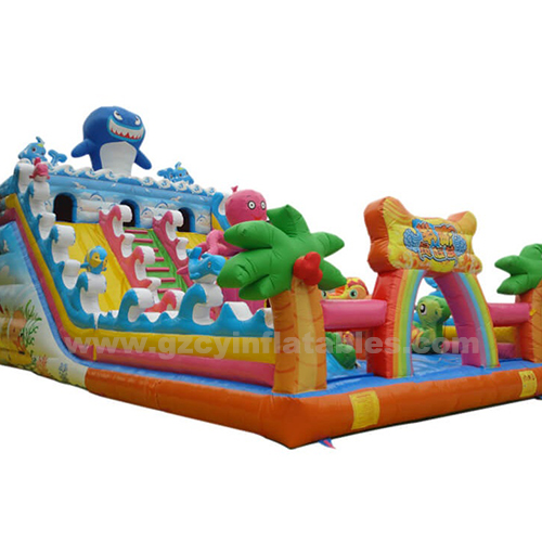 Commercial Underwater World Children's Slide Trampoline Combination ...