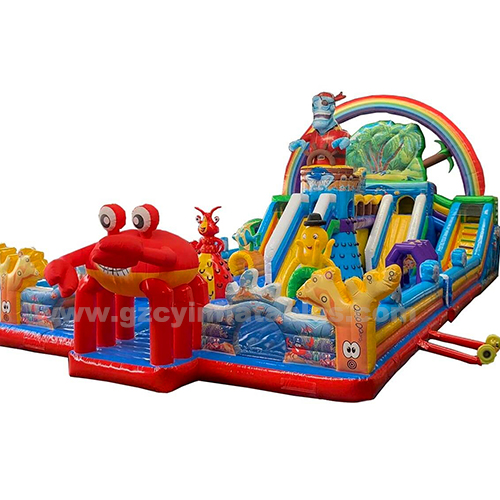 Playground Inflatable Trampoline Game Tunnel Zoo Animal Bungee Jump ...