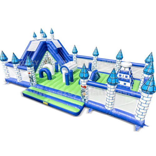 Commercial Inflatable Obstacle Course Park Bounce Maze Spinning Jump Castle