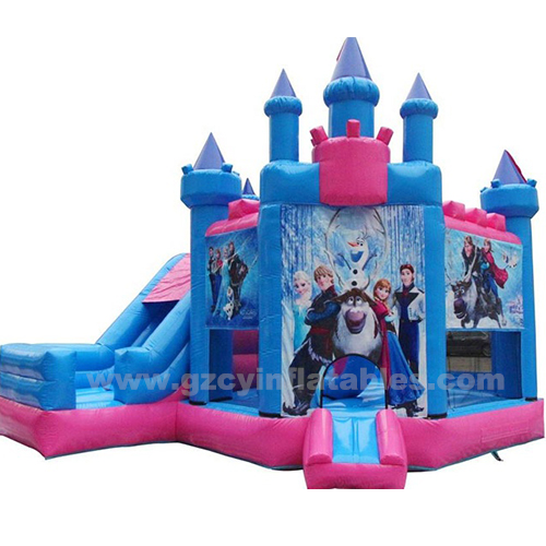 kids frozen bouncy castle with slide