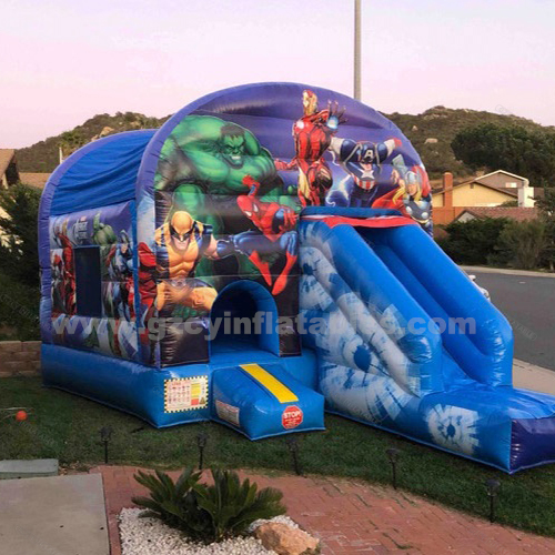 Inflatable Superheroes Bounce House Castle