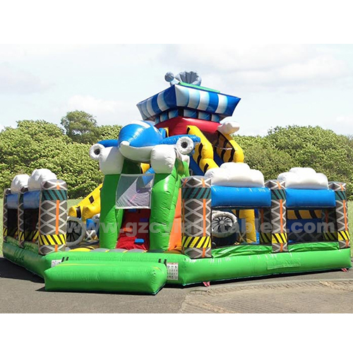 Outdoor giant inflatable playground bouncy castle with slide double ...