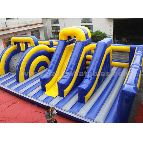 Commercial Outdoor Inflatable Jumping Slide Obstacle Race Adult and ...